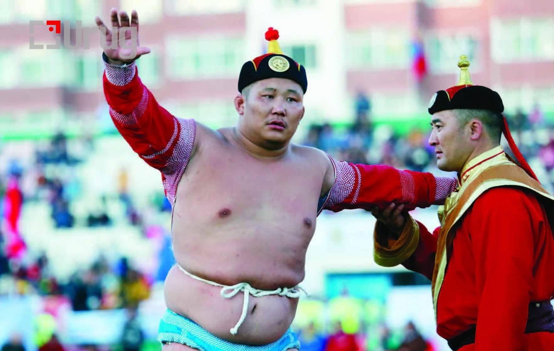 Дархан аварга Н Батсууриар манлайлуулсан хүчит бөхийн барилдааны нэгийн даваа эхэллээ