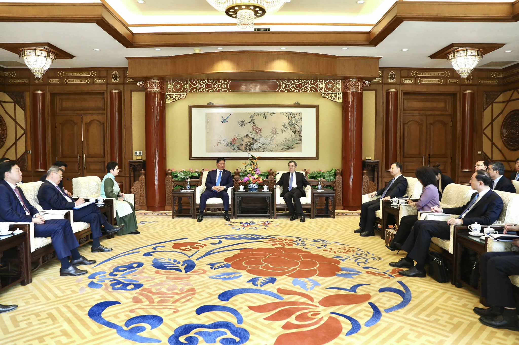 Ерөнхийлөгч У Хүрэлсүхэд БНХАУ ын Төрийн зөвлөлийн Ерөнхий сайдын орлогч бараалхлаа